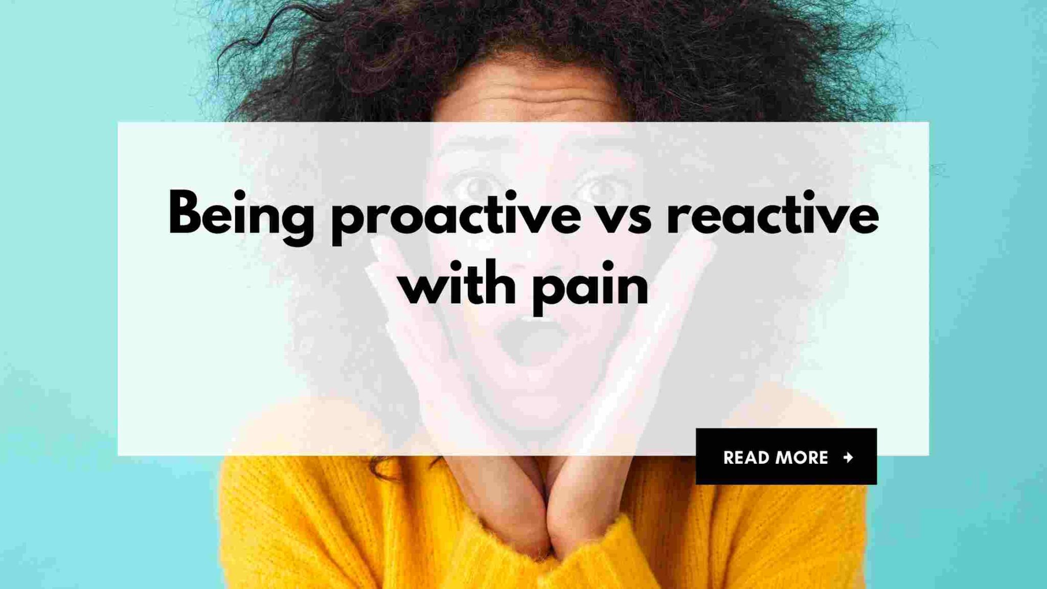 Being proactive vs reactive with pain. - Acupuncture , Dry Needling ...